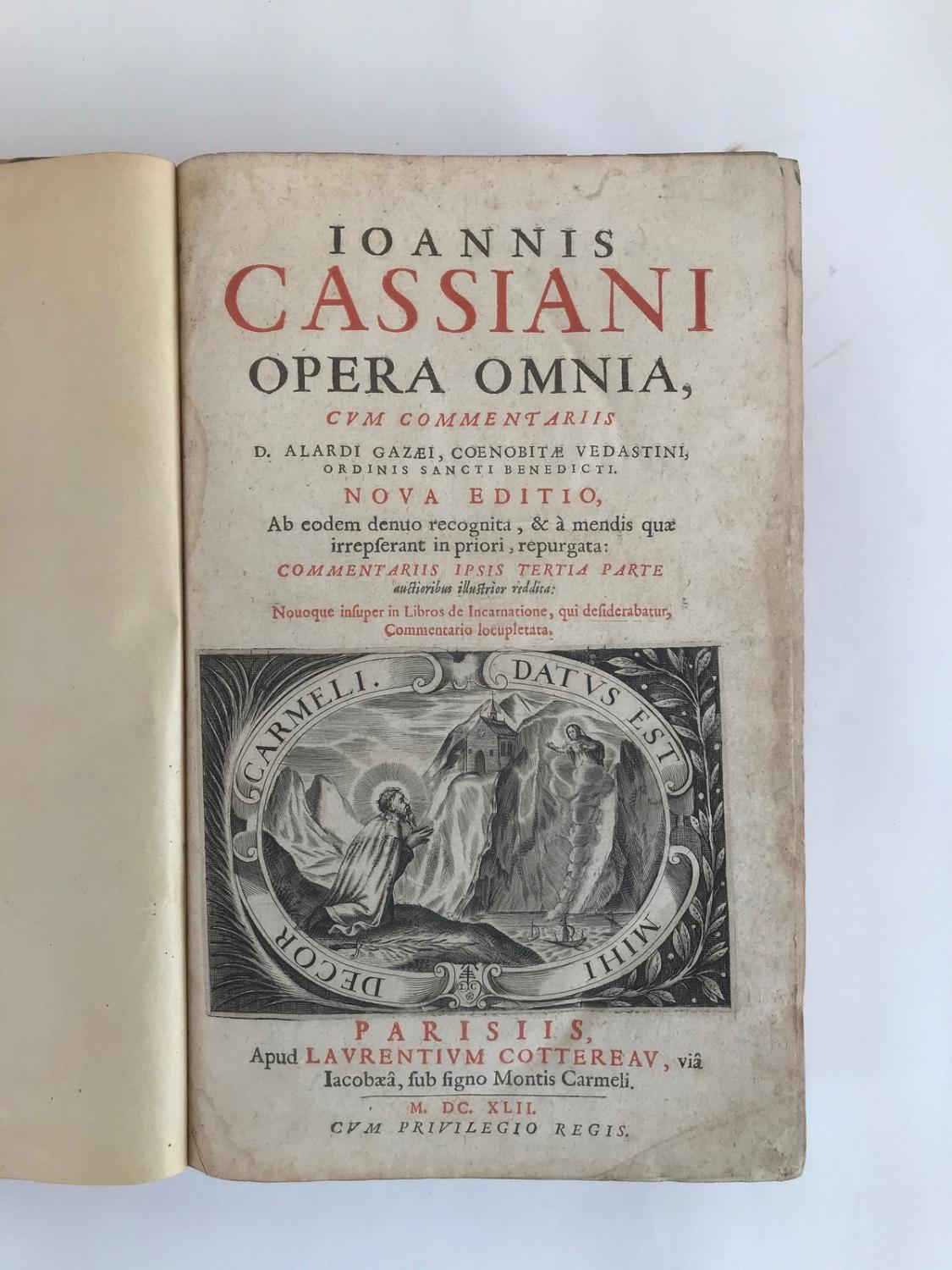 Joannis Cassiani Opera Omnia Cum Commentariis D | Christian White Rare ...